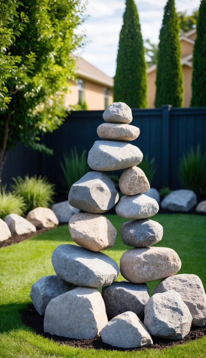 25 Large Rock Landscaping Ideas in Backyard