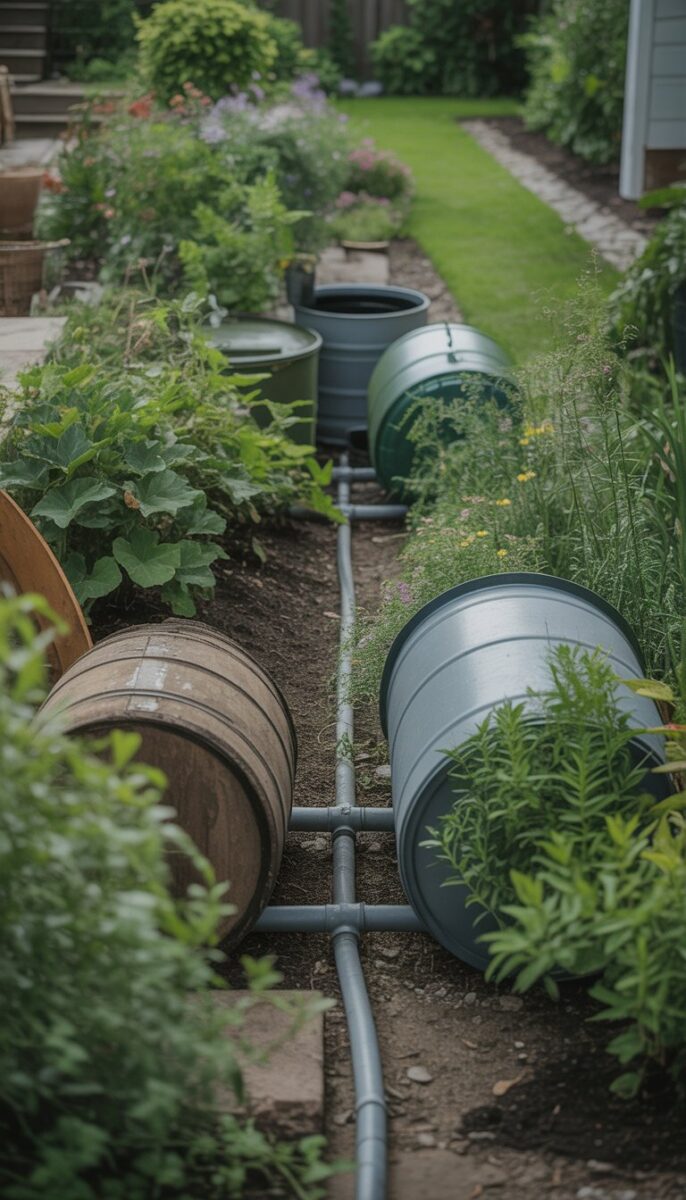 25 Rain Barrel Ideas in the Garden to Save Water and Boost Style