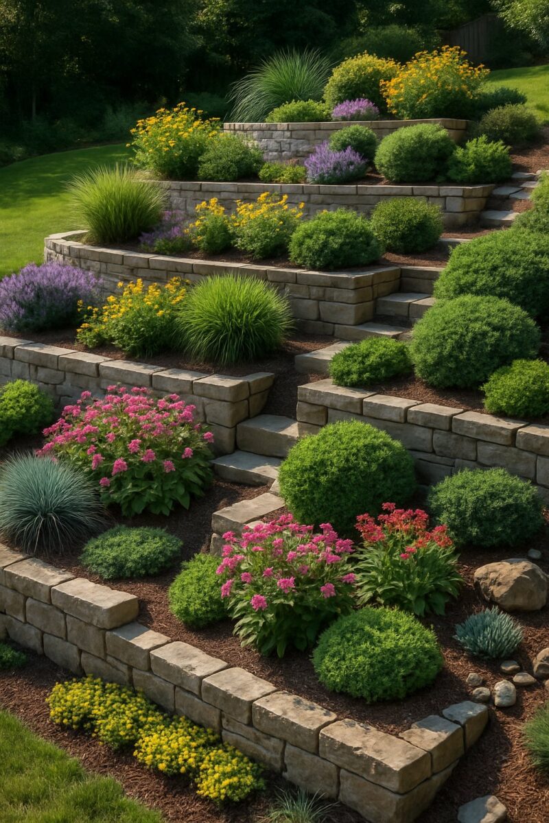 25 Beautiful Sloped Backyard Landscaping Ideas to Transform Your ...