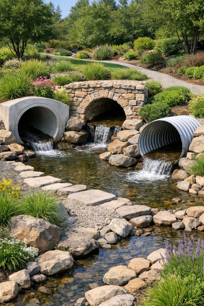 16 Culvert Landscaping Ideas to Turn Drainage Ditches into Backyard ...